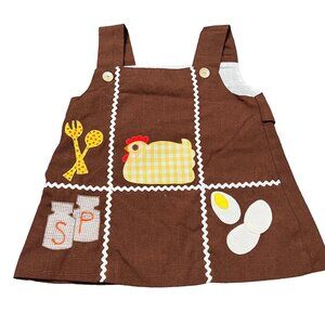 Chocolate Soup | Dresses | Vtg 7s Chocolate Soup Girls Brown Chicken ...